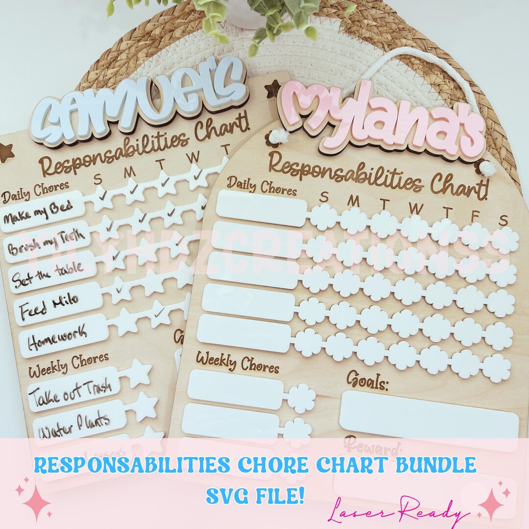 Chore Chart for Kids Svg, Daily Chore Chart for Kids Svg, Reward Chore ...