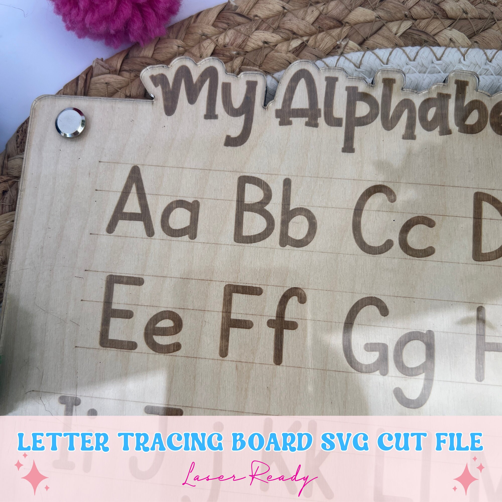 Dry Erase Letter Tracing Svg, Letter Tracing Board Svg File, Alphabet ...