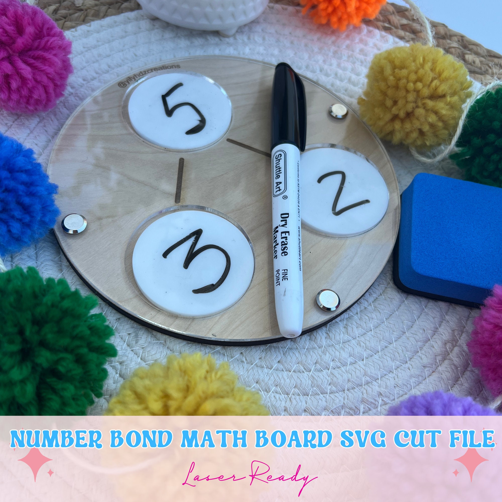 Number Bond Math Svg File, Part Part Whole Board Number Bond Svg File ...