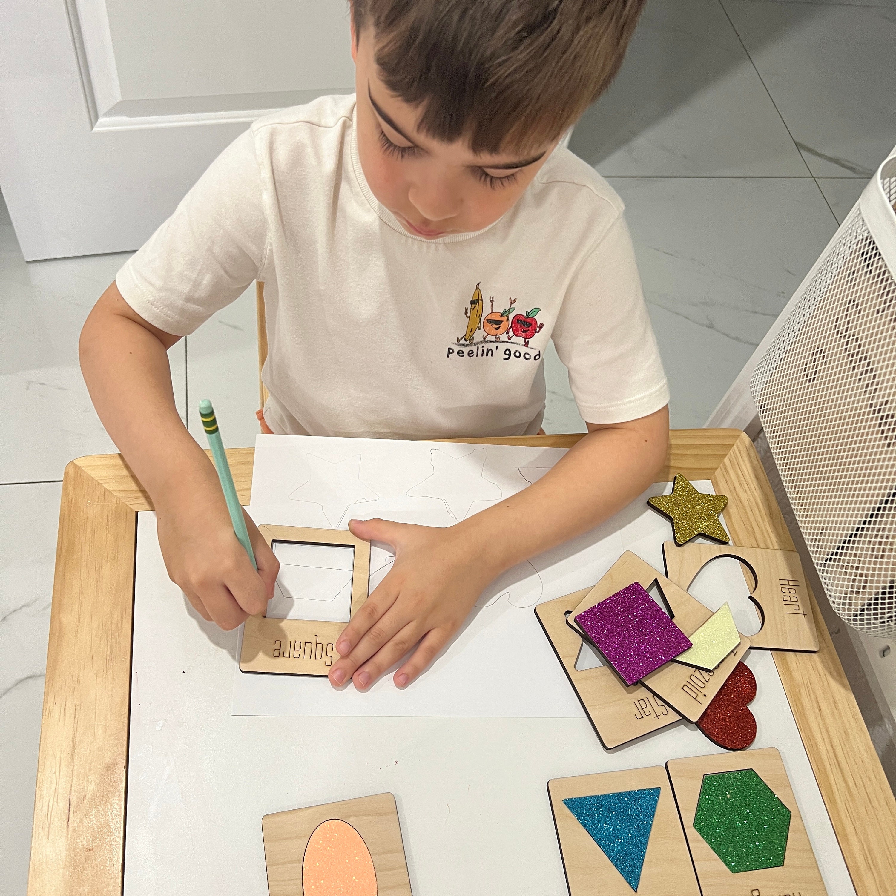 Wooden Flash Cards With Shapes Svg File Educational Wooden Shapes Flash ...