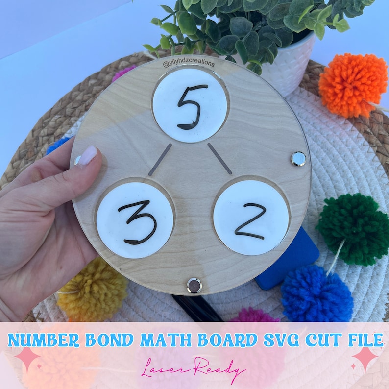 Number Bond Math Svg File, Part Part Whole Board Number Bond Svg File ...