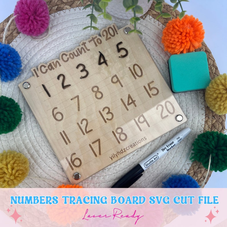 Number & Letter Tracing Board Svg, Montessori Materials Svg, Number ...