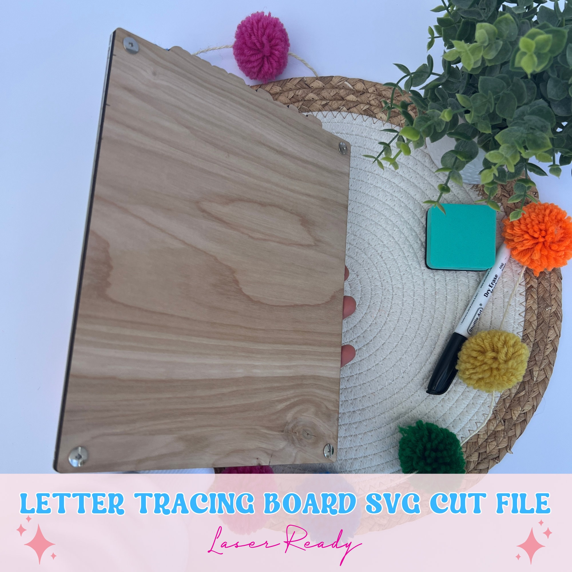 Dry Erase Letter Tracing Svg, Letter Tracing Board Svg File, Alphabet ...