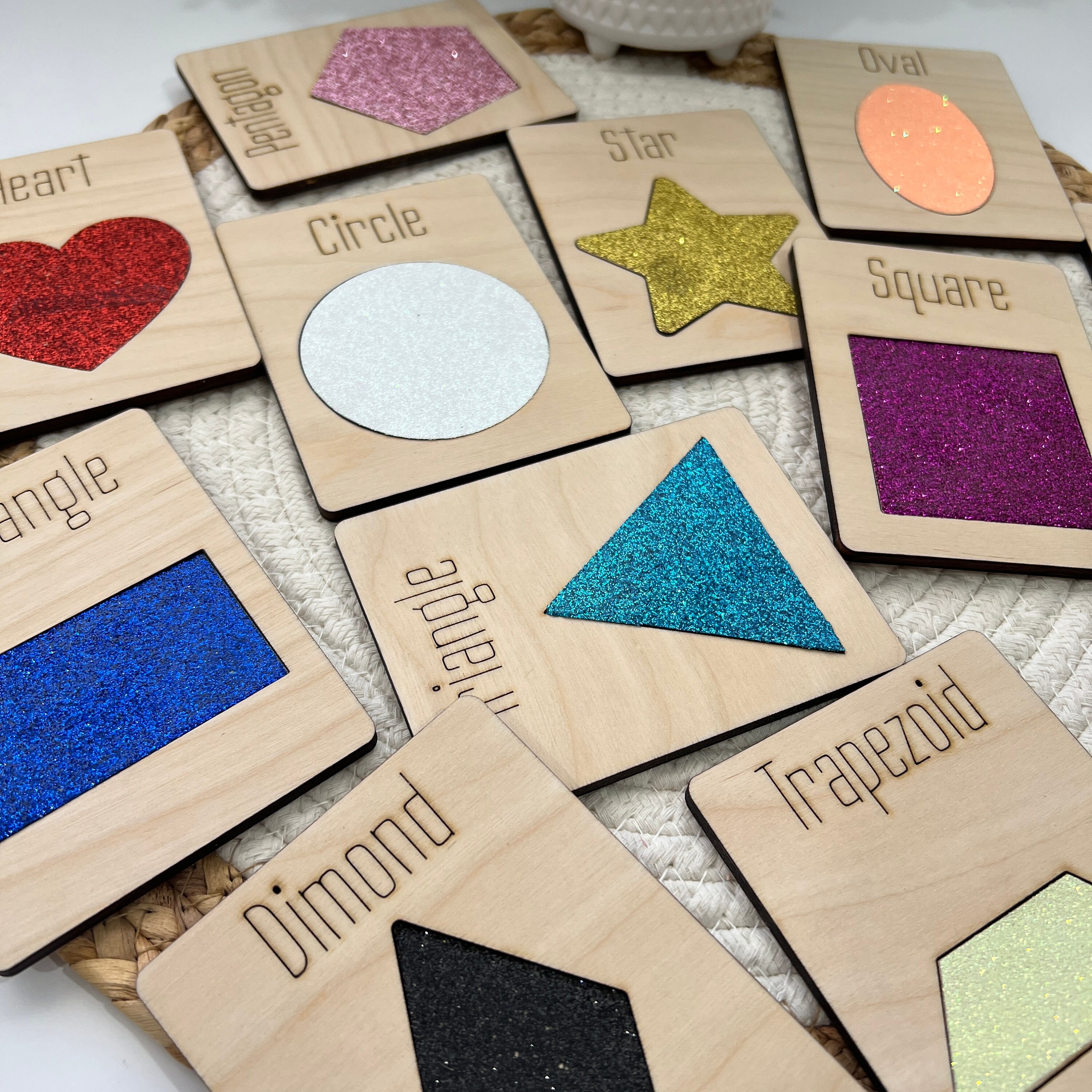 Wooden Flash Cards With Shapes Svg File Educational Wooden Shapes Flash ...