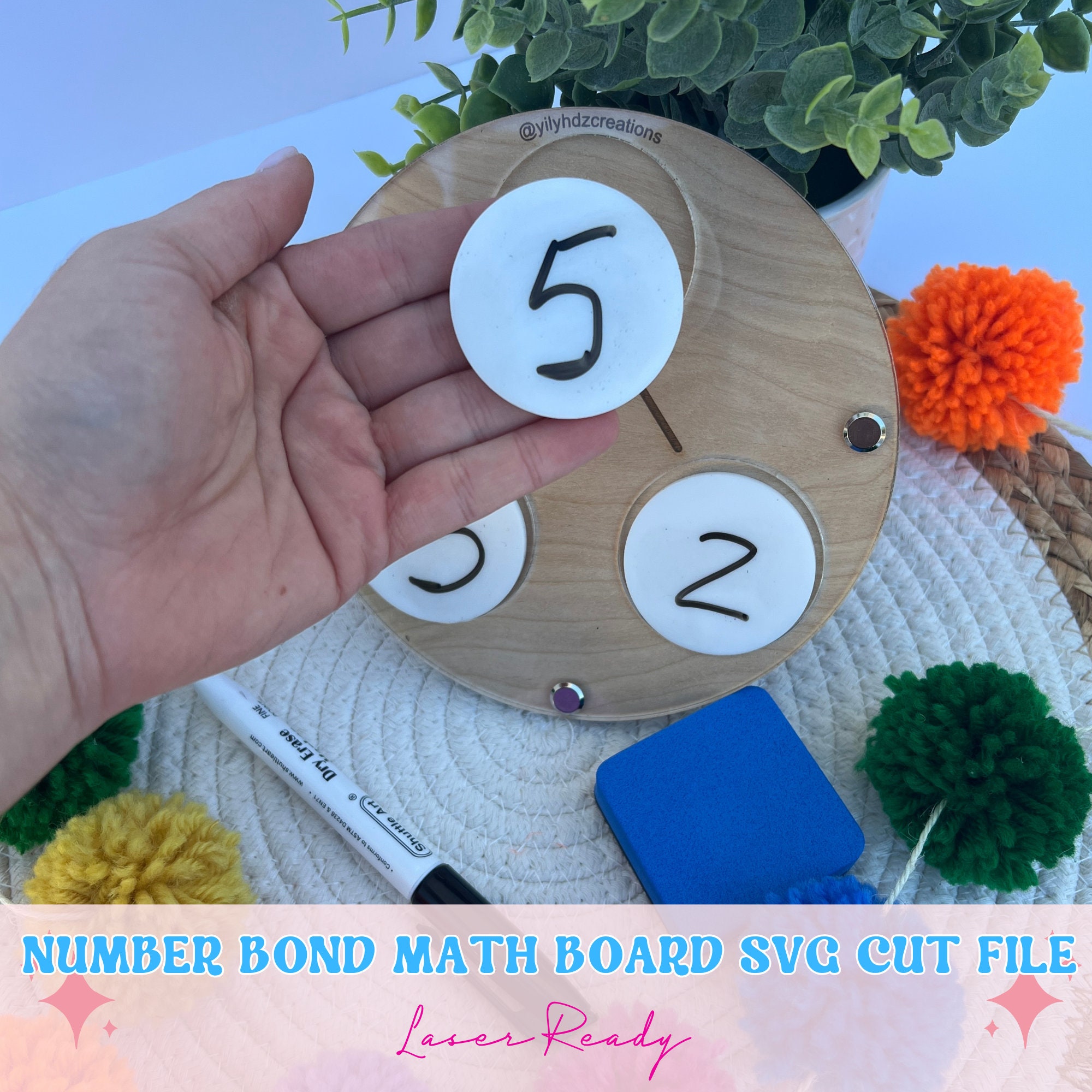 Number Bond Math Svg File, Part Part Whole Board Number Bond Svg File ...