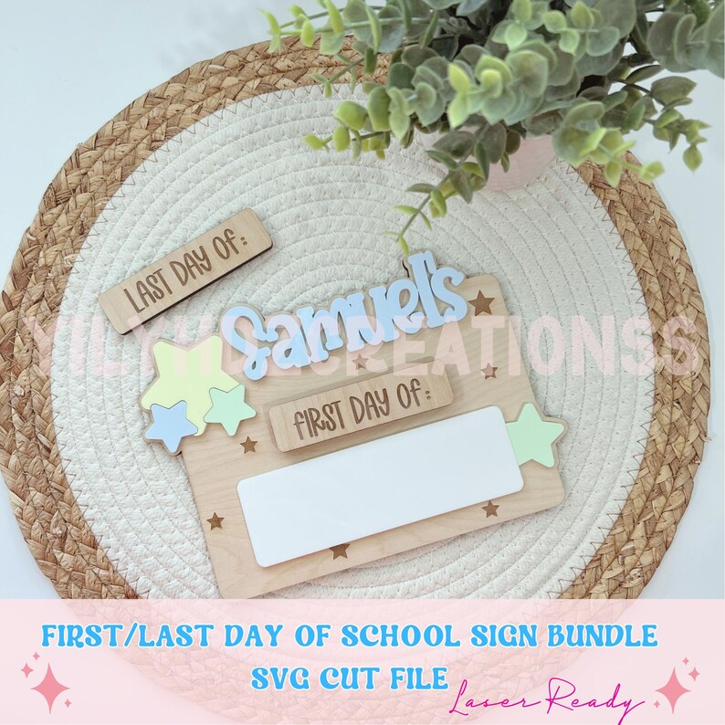 First Day of School Bundle Sign Svg, Back to School Cut File, First Day ...