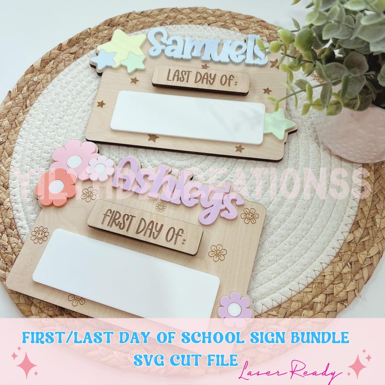 First Day of School Bundle Sign Svg, Back to School Cut File, First Day ...