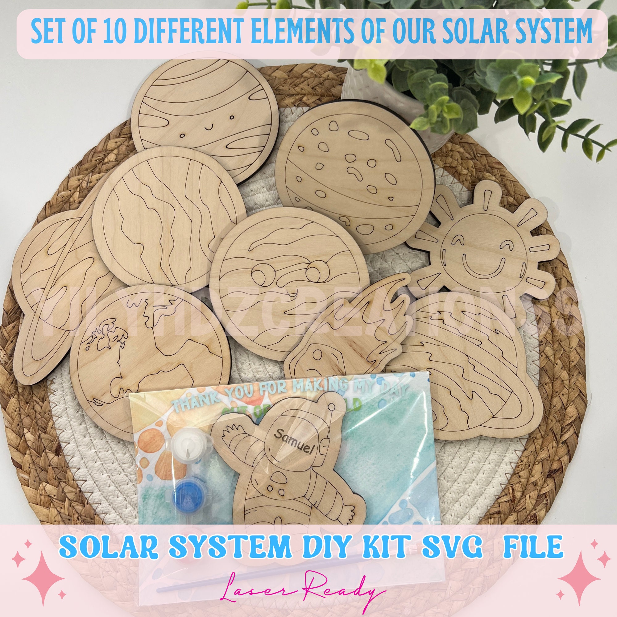 Planets DIY Kit Svg for Kids Summer Diy Svg Planets Party Diy Paint Kit ...