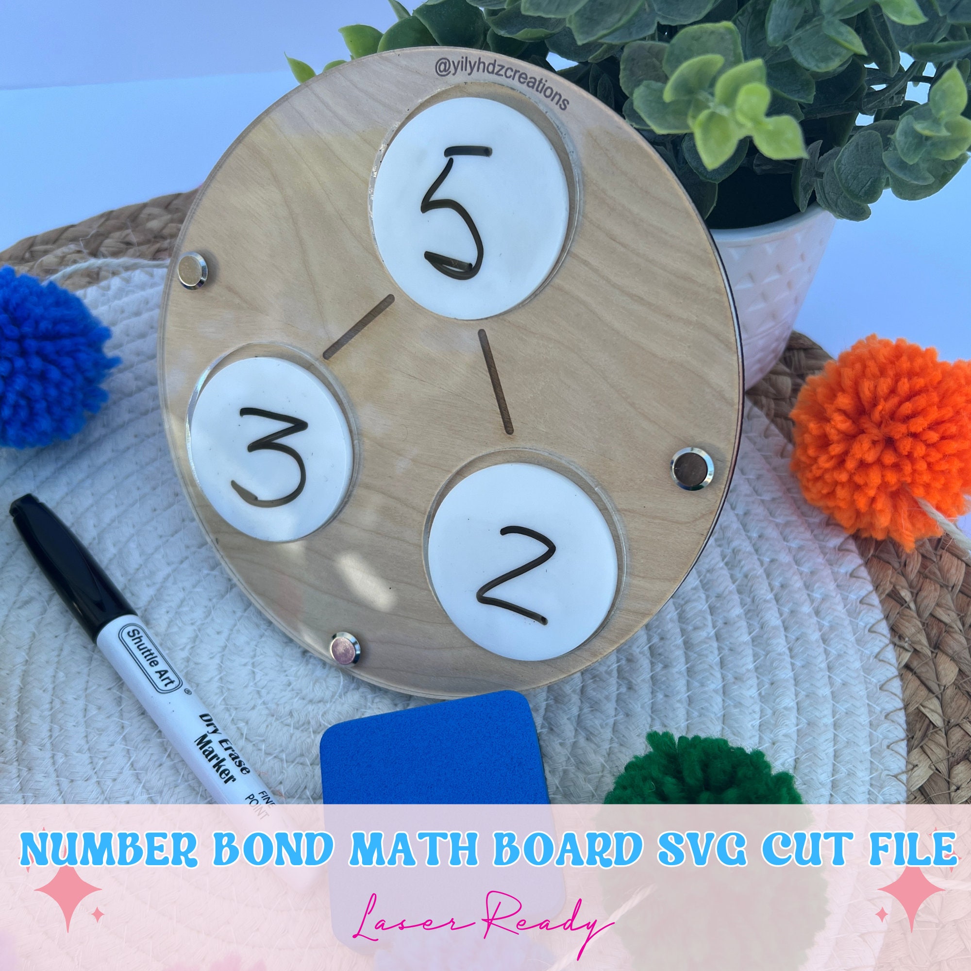 Number Bond Math Svg File, Part Part Whole Board Number Bond Svg File ...