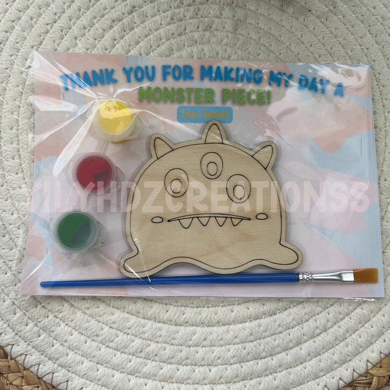 Monsters DIY Kit Svg for Kids Summer Diy Svg Monsters Party Diy Paint ...