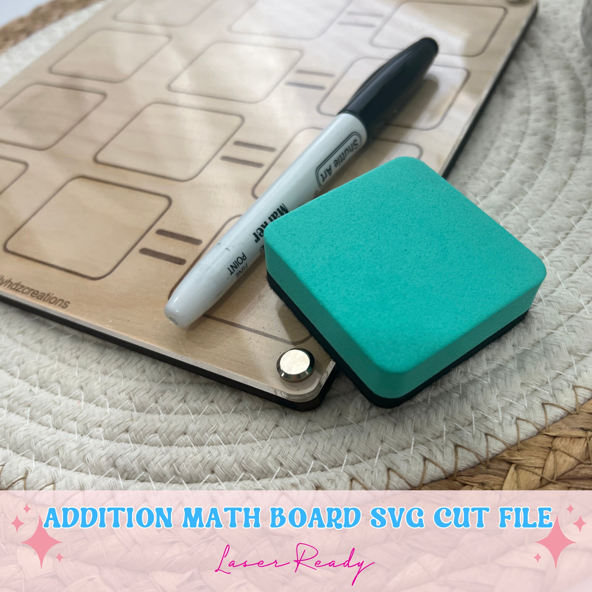 Addition Dry Erase Board Svg, Subtraction Trace Board Svg Cut File, Dry ...