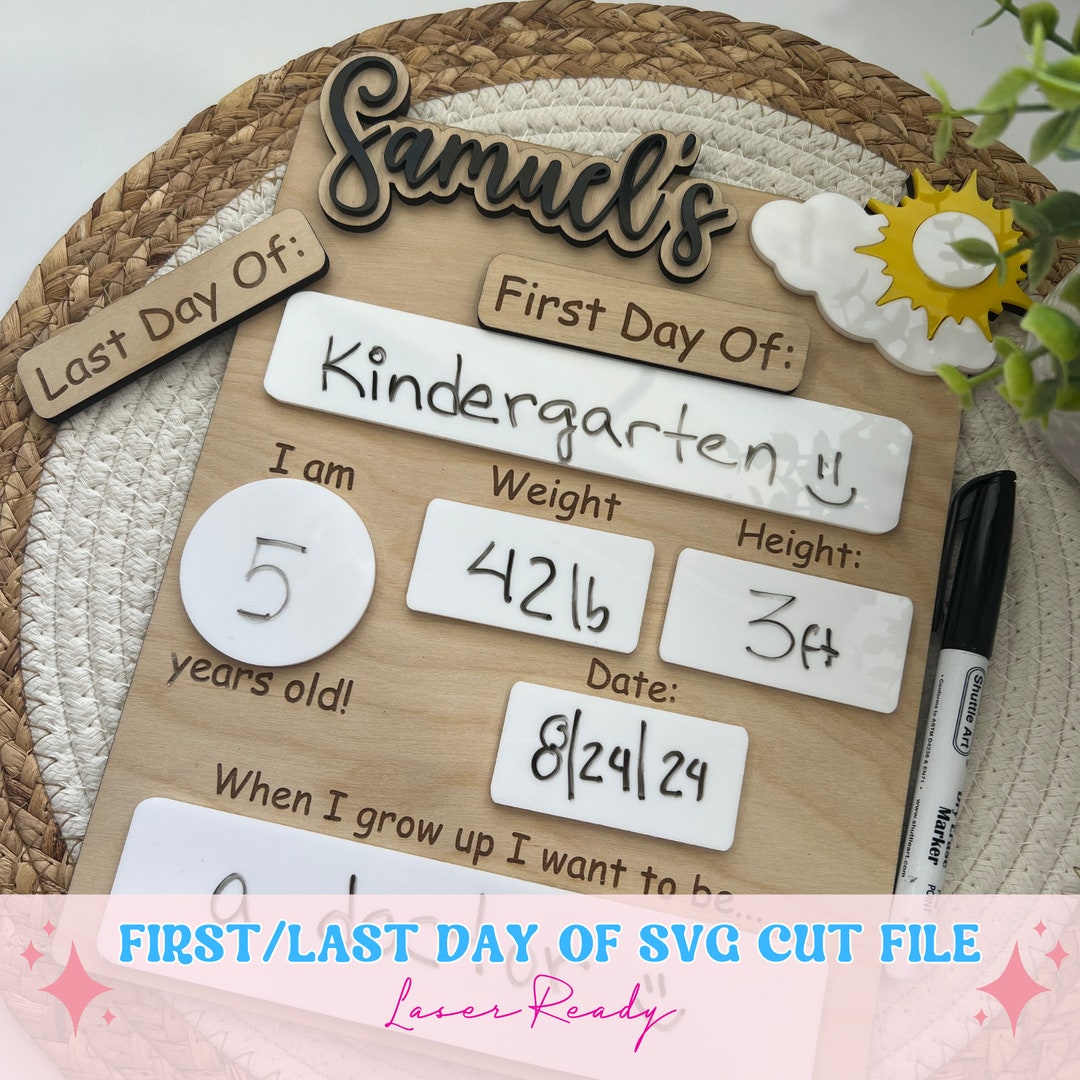 Back to School Sign Svg File Last Day of School Laser File Back to ...