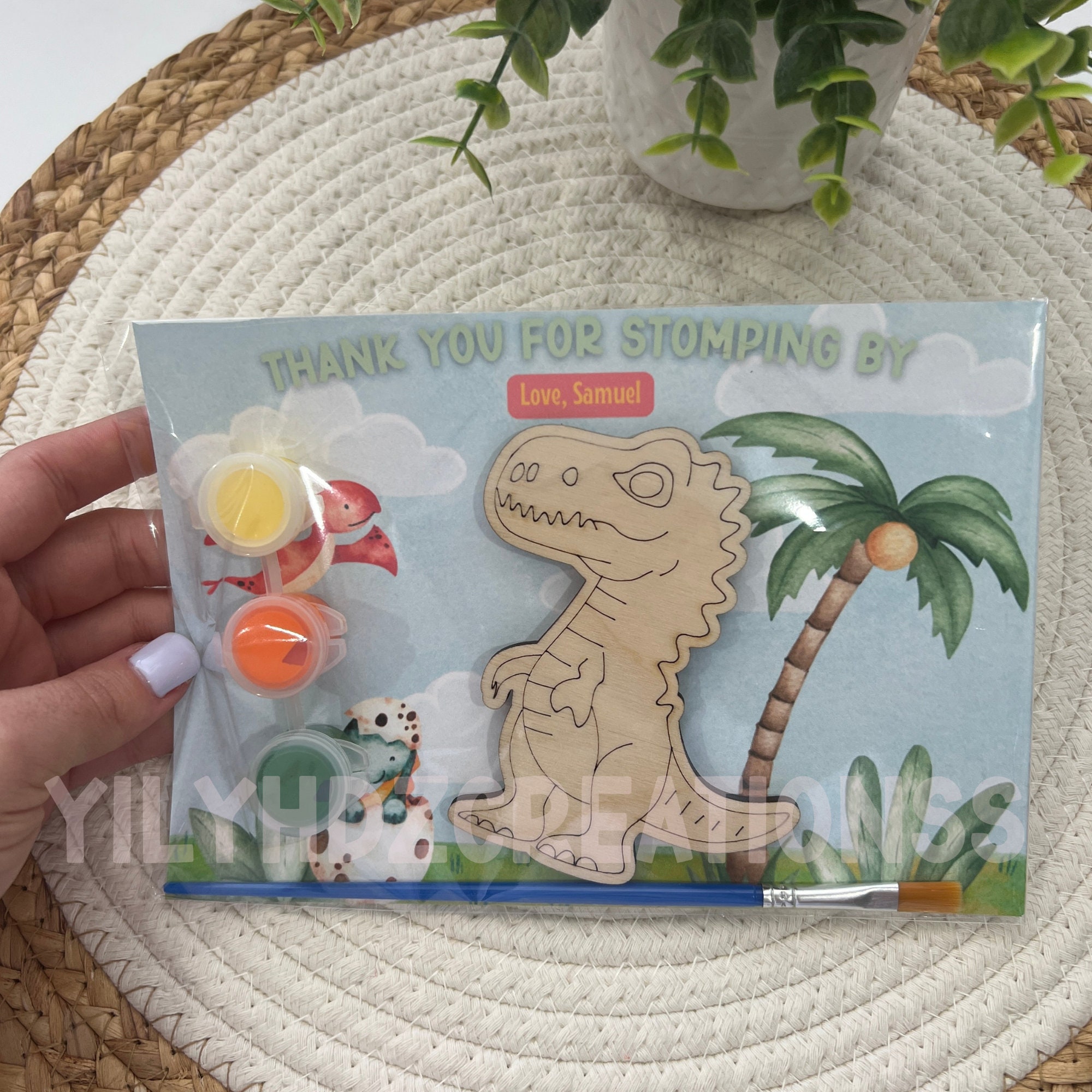Dinosaur DIY Kit Svg, Kids Summer Diy Svg, Dinosaur Party Diy Paint Kit ...