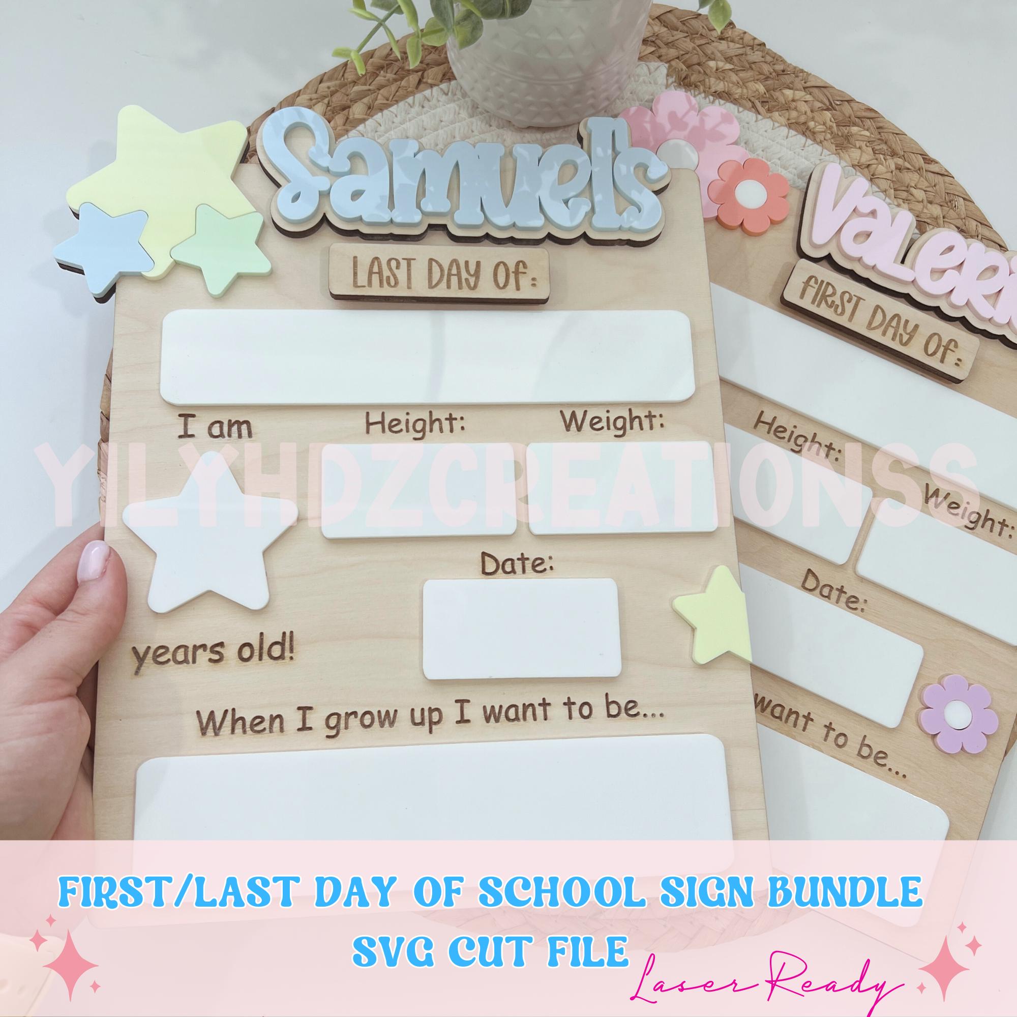 First Day of School Sign Bundle Svg, Back to School Cut File, First Day ...