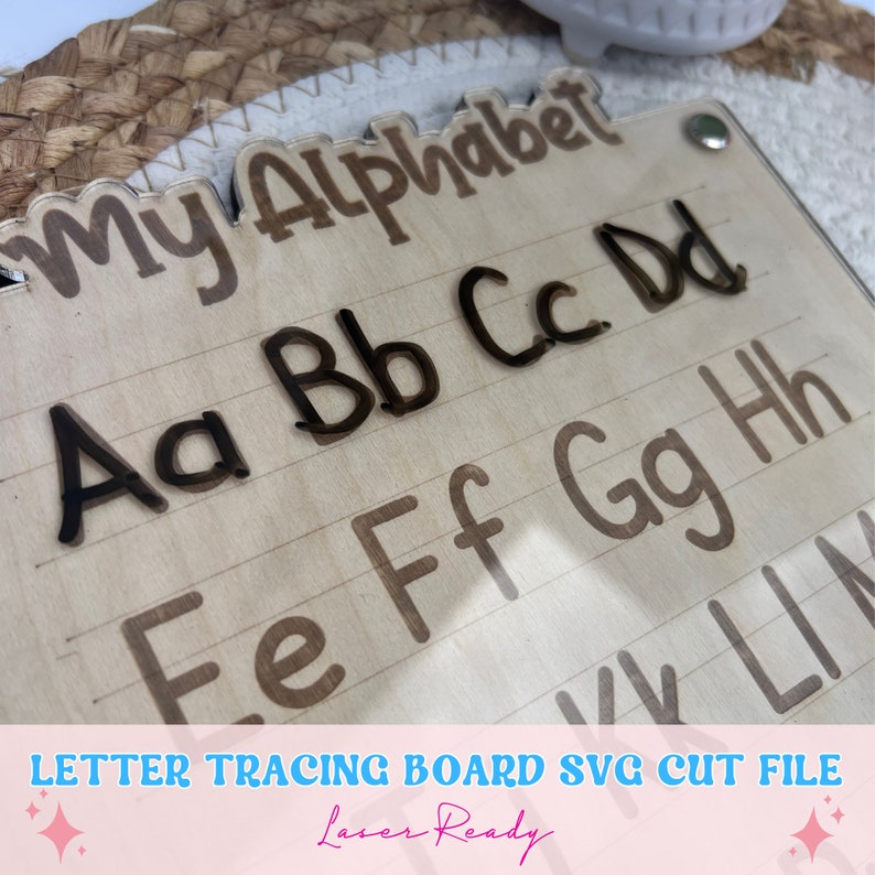 Dry Erase Letter Tracing Svg, Letter Tracing Board Svg File, Alphabet ...