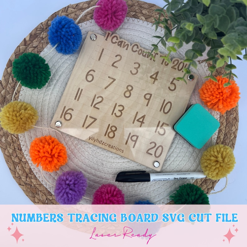 Number & Letter Tracing Board Svg, Montessori Materials Svg, Number ...