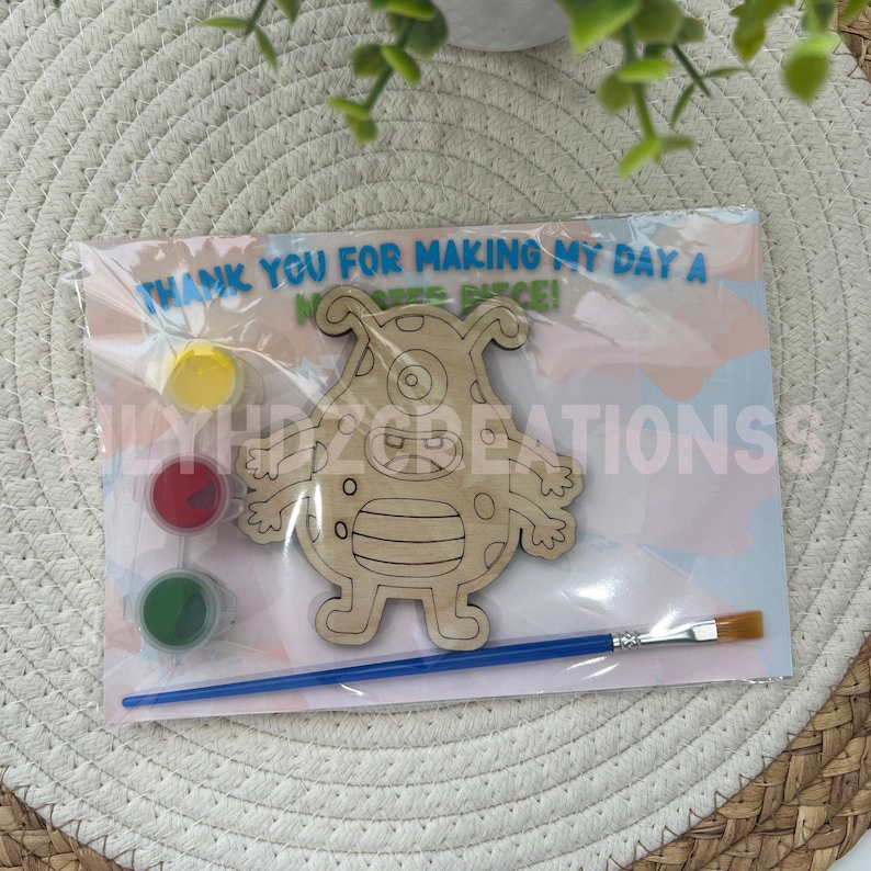 Monsters DIY Kit Svg for Kids Summer Diy Svg Monsters Party Diy Paint ...