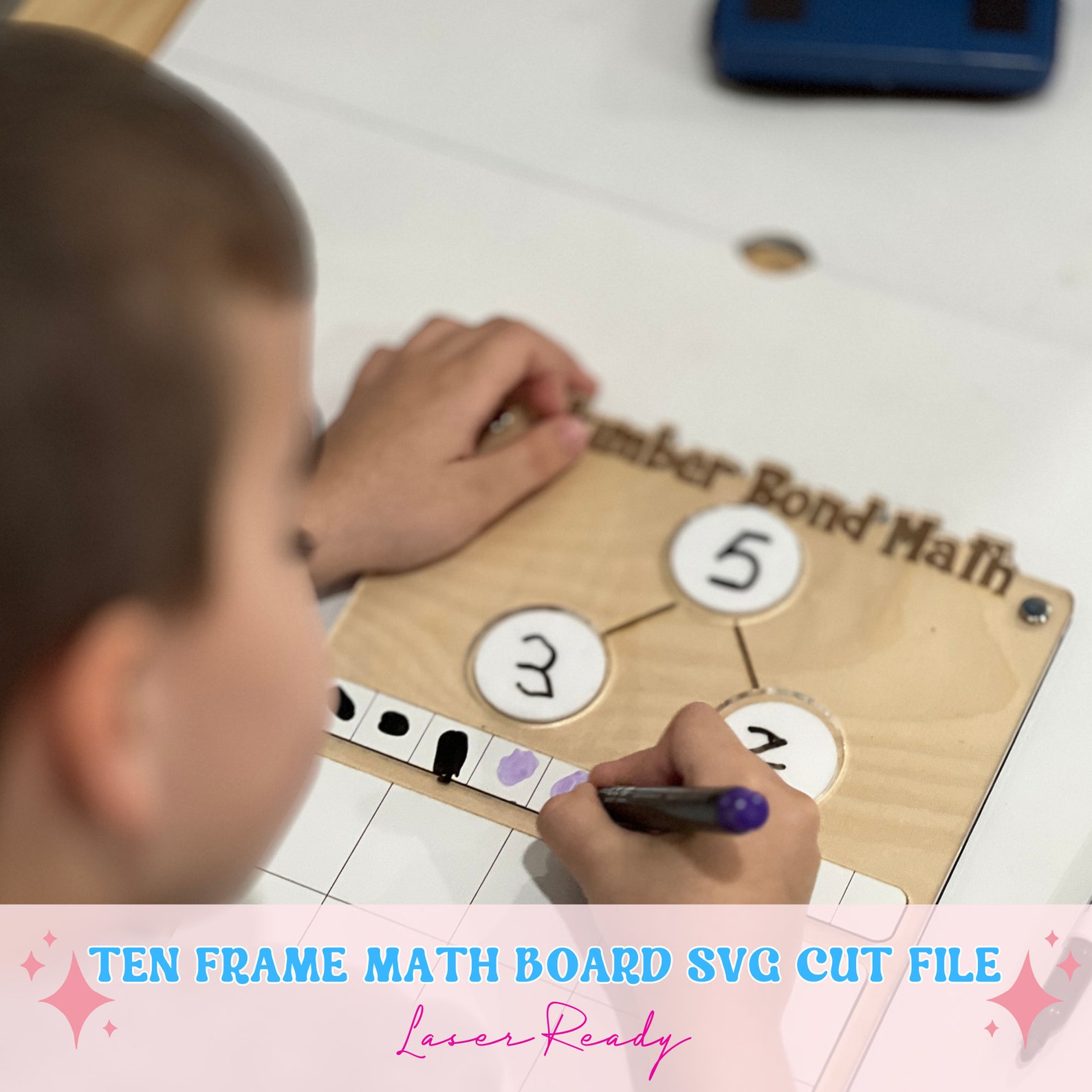 Ten Frame Math Board Svg, Montessori Ten Frame Math Cut File, Digital ...