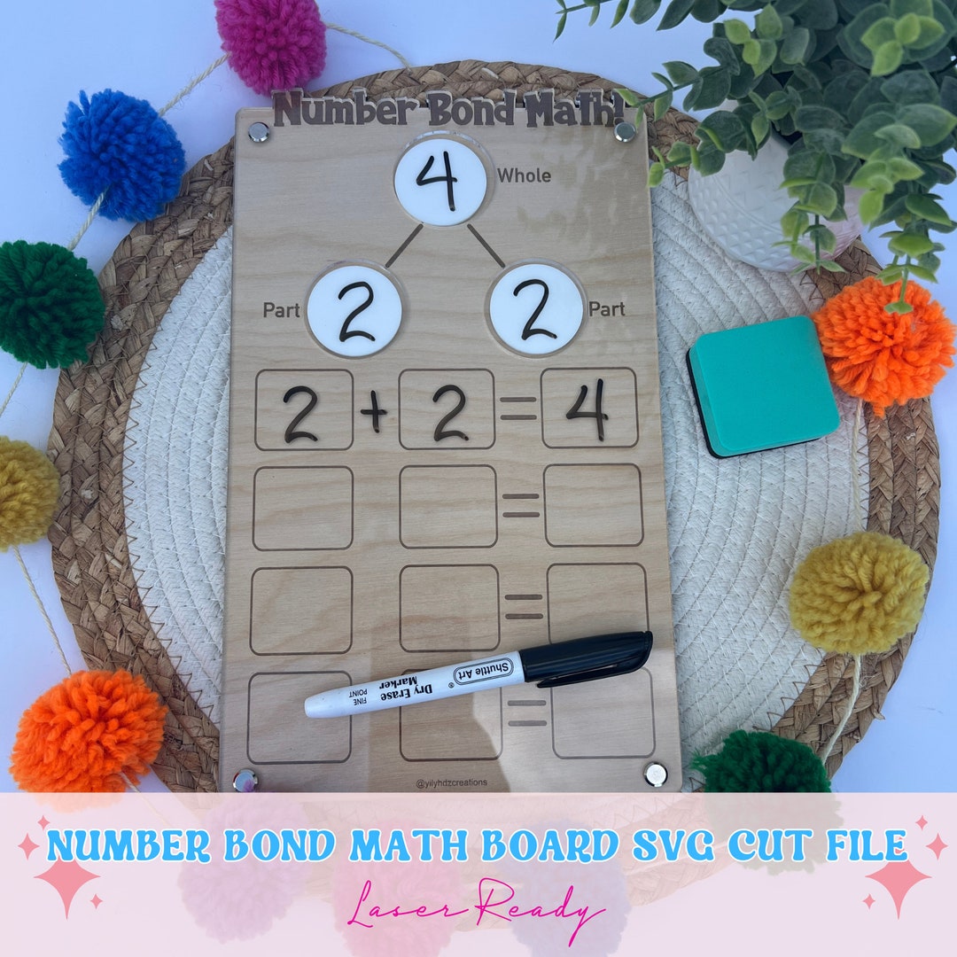 Number Bond Math Board Svg, Part Part Whole Board Svg, Montessori ...
