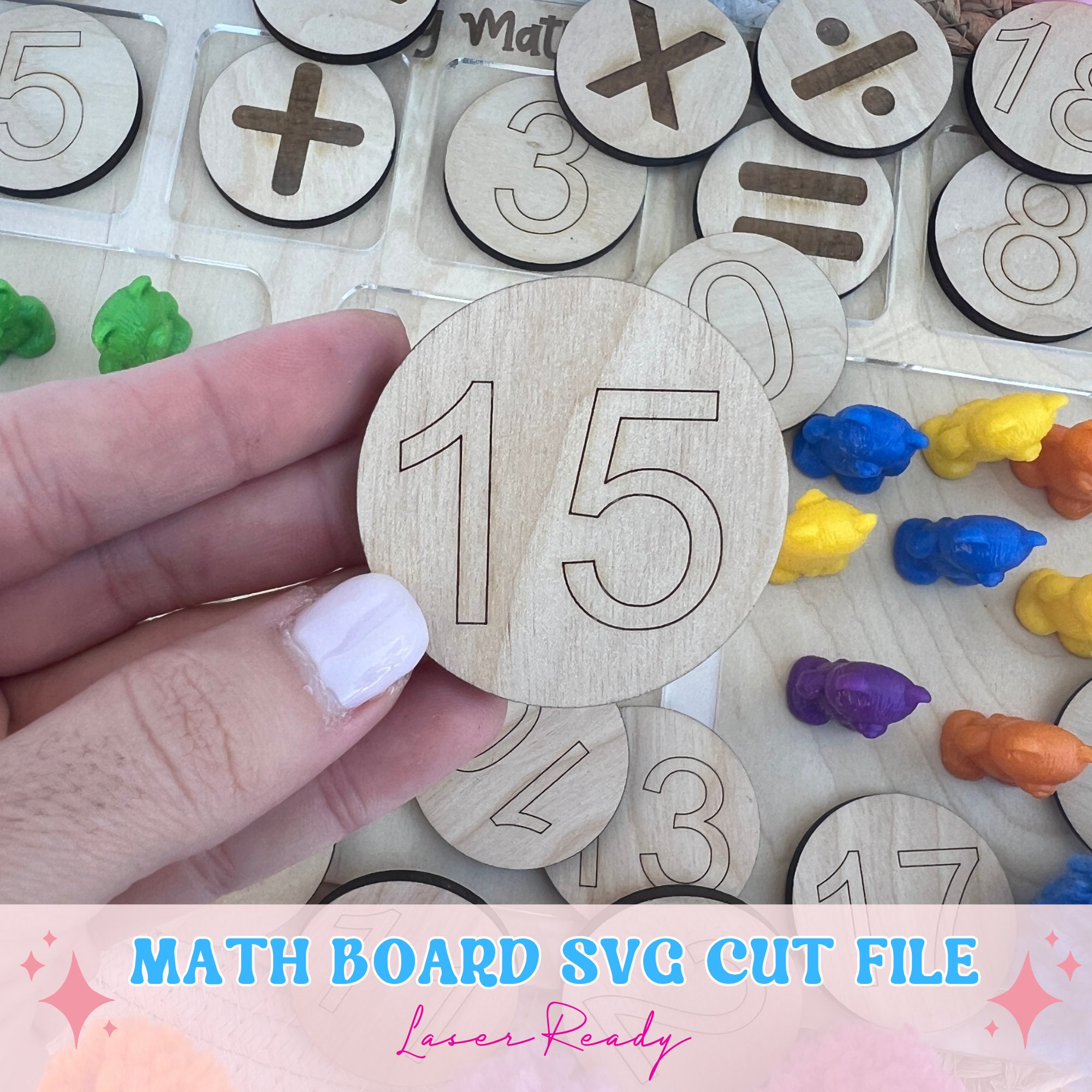 Montessori Math Board Svg File, Addition Dry Erase Board Svg ...