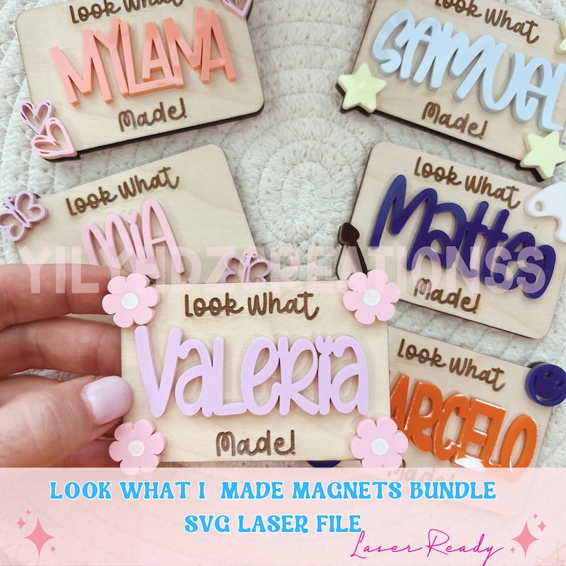 Look What I Made Magnet Svg File, Kids Artwork Magnets Svg, Magnet Svg ...