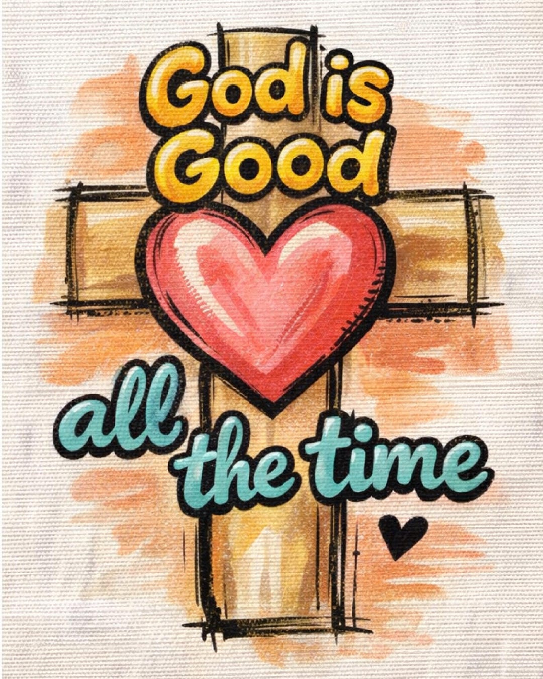 God is Good Cross Paint Party Printable Download Template - Etsy Canada