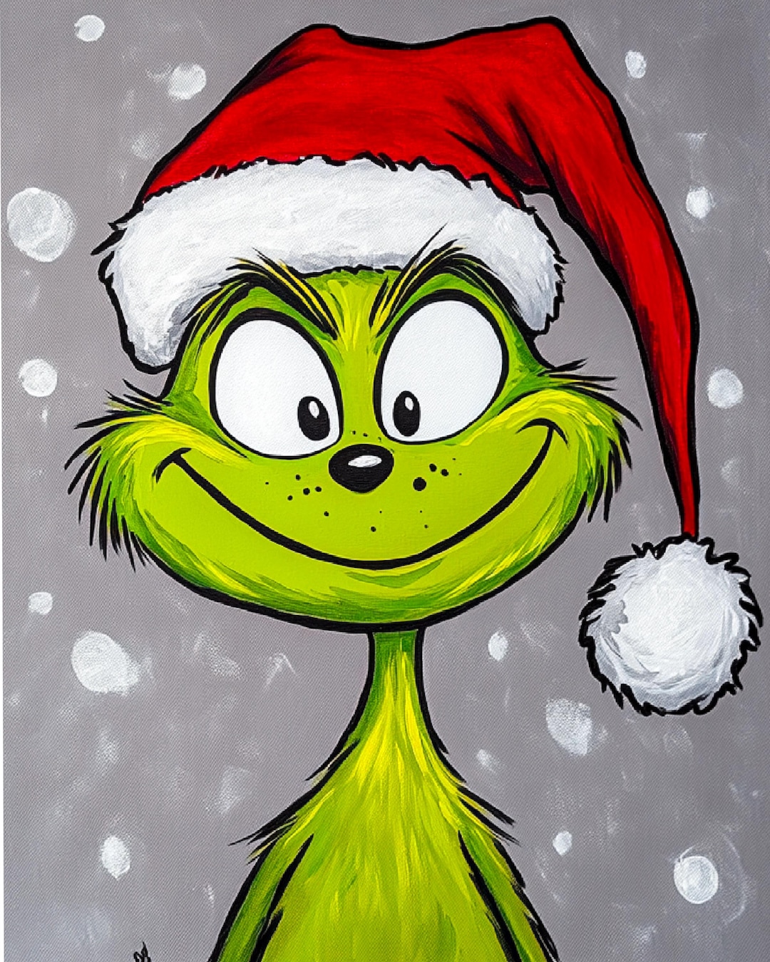 Merry Green Monster 2 Paint Party Printable Download Template - Etsy