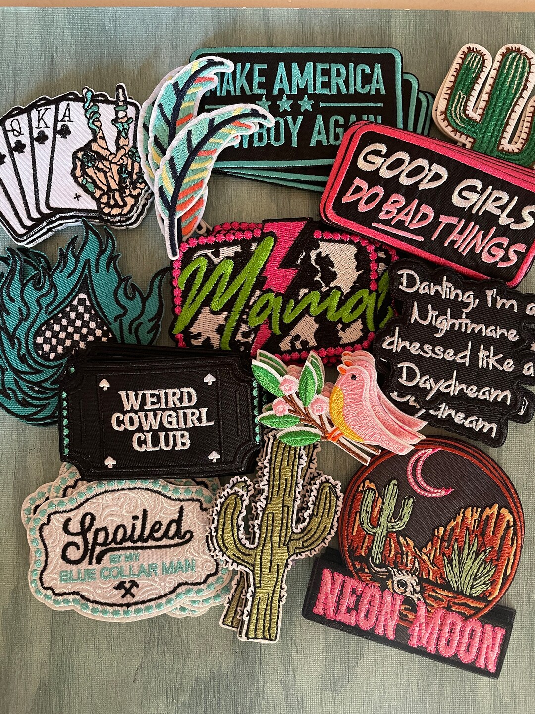 NEW Cowgirl Western Iron on Trucker Hat Patches Bulk - Etsy