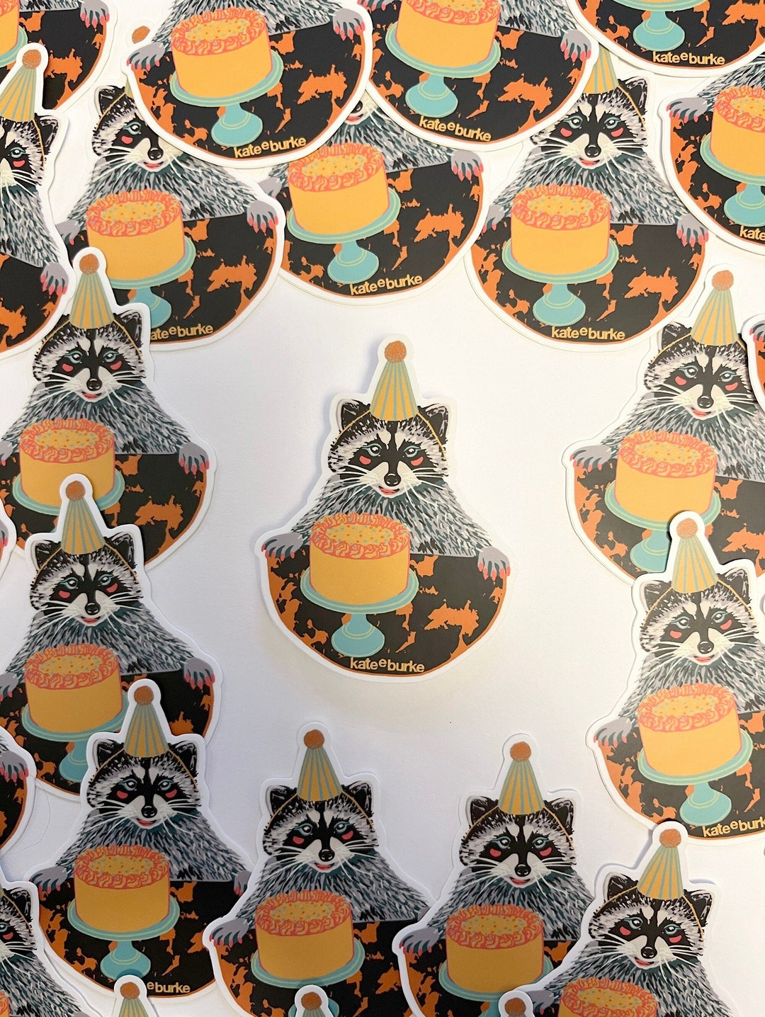 Raccoon Celebration: the Celebration Raccoon Vinyl Sticker - Etsy