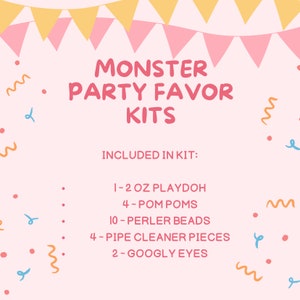DIY Birthday Party Favor Kits! Build a Monster Kits! Set of 10! - Etsy