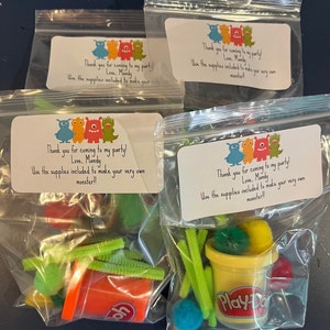 DIY Birthday Party Favor Kits! Build a Monster Kits! Set of 10! - Etsy