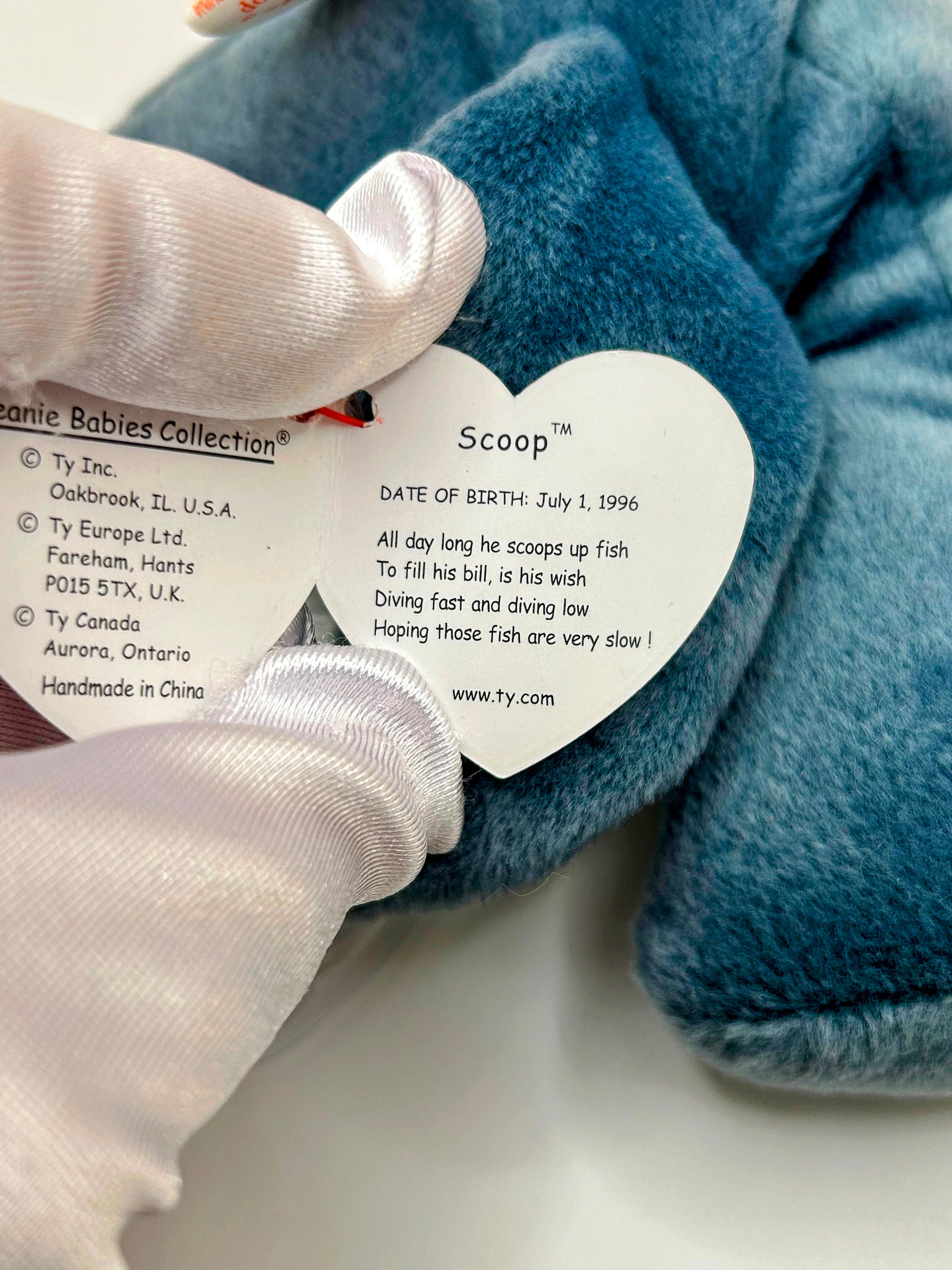 Super Rare SCOOP Beanie Baby Collectible, Multiple Tag Errors ...