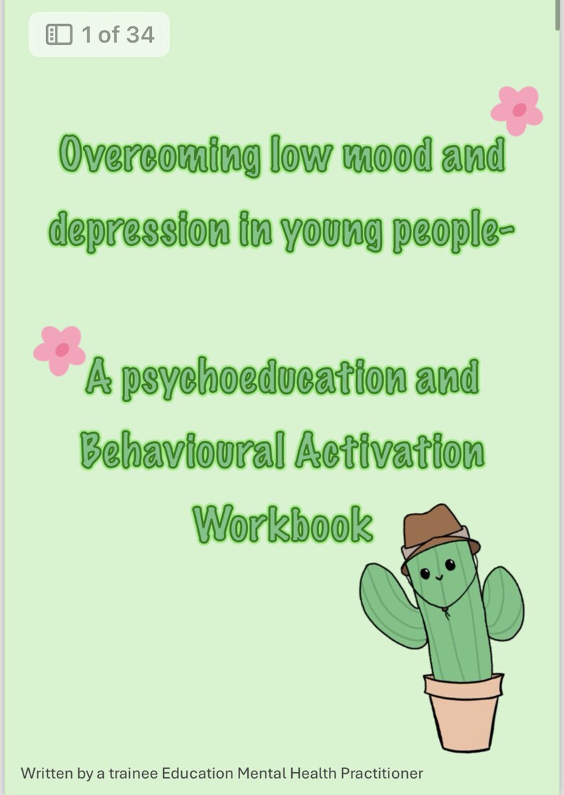 Low Mood/depression Workbook for Teens - Etsy