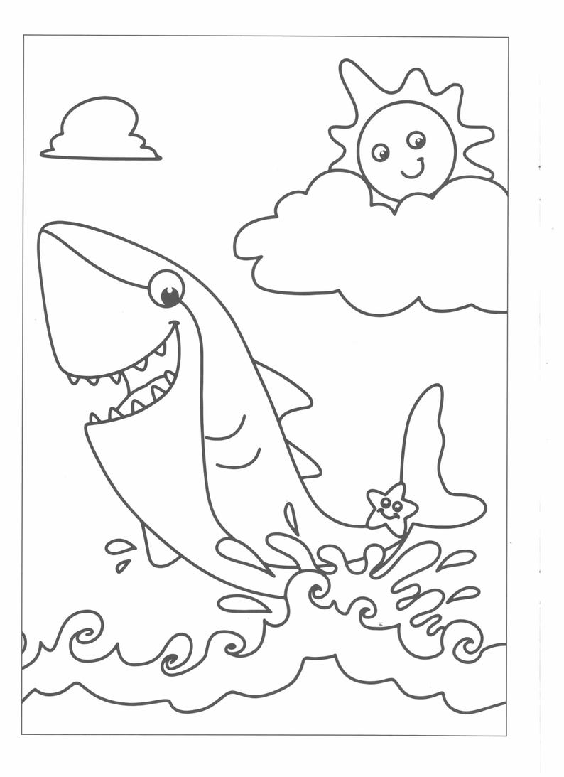 Coloring Book Pages 12 Ocean World for Kids and Instant Download PDF ...