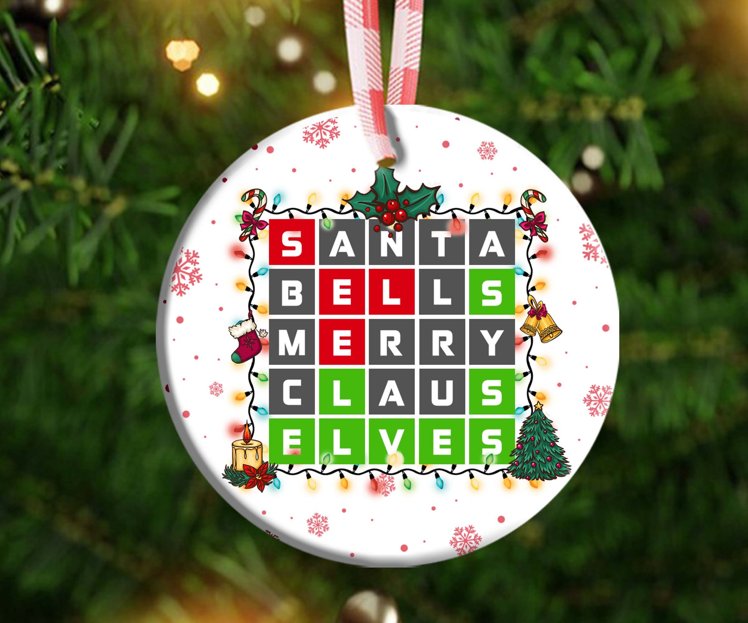 Wordle Christmas Ornament Wordle Designed & Sold By Ana María