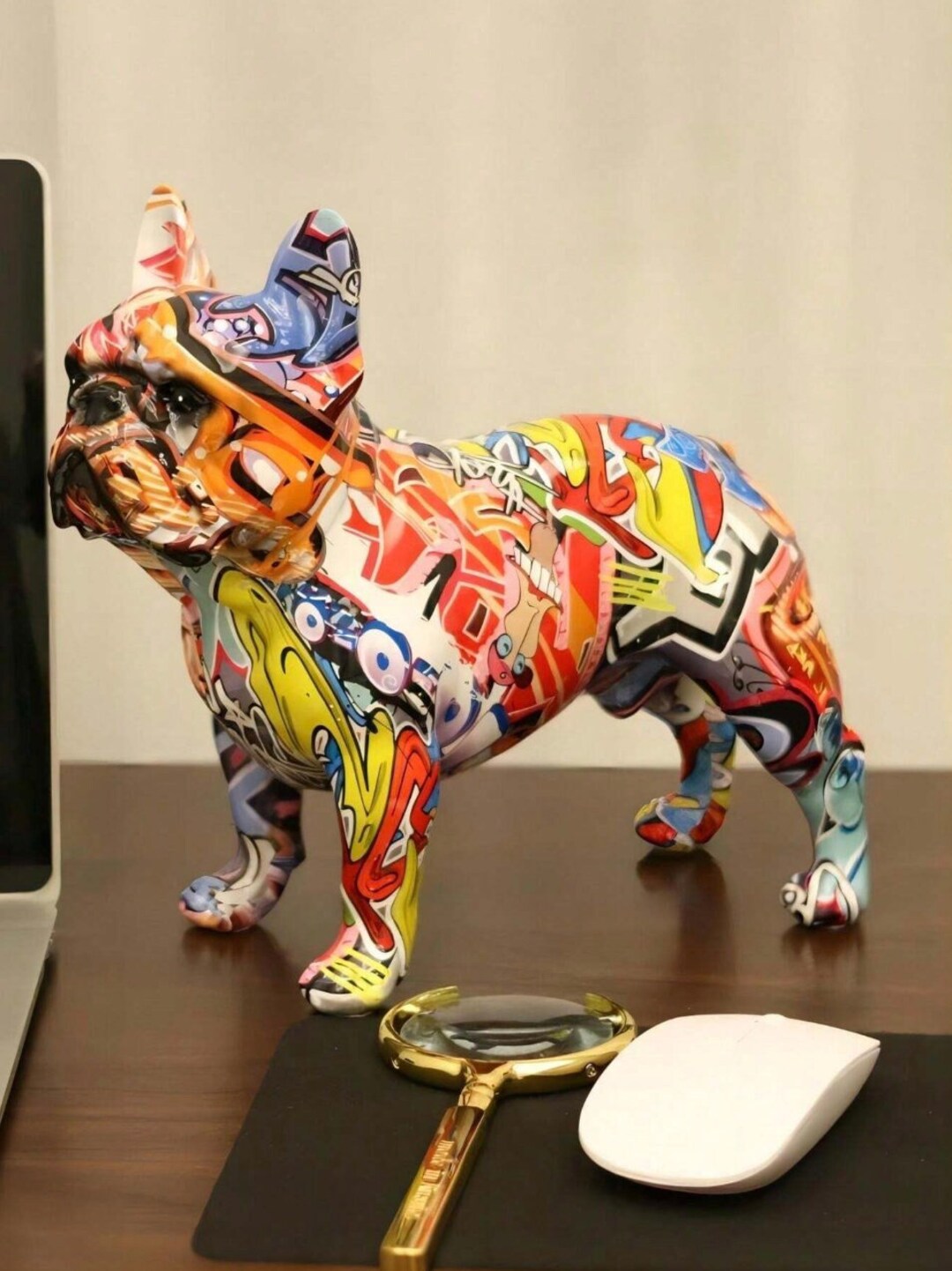 Bulldog Dog Sculpture, Bulldog Model Art, Statue Graffiti Dog Bulldog ...