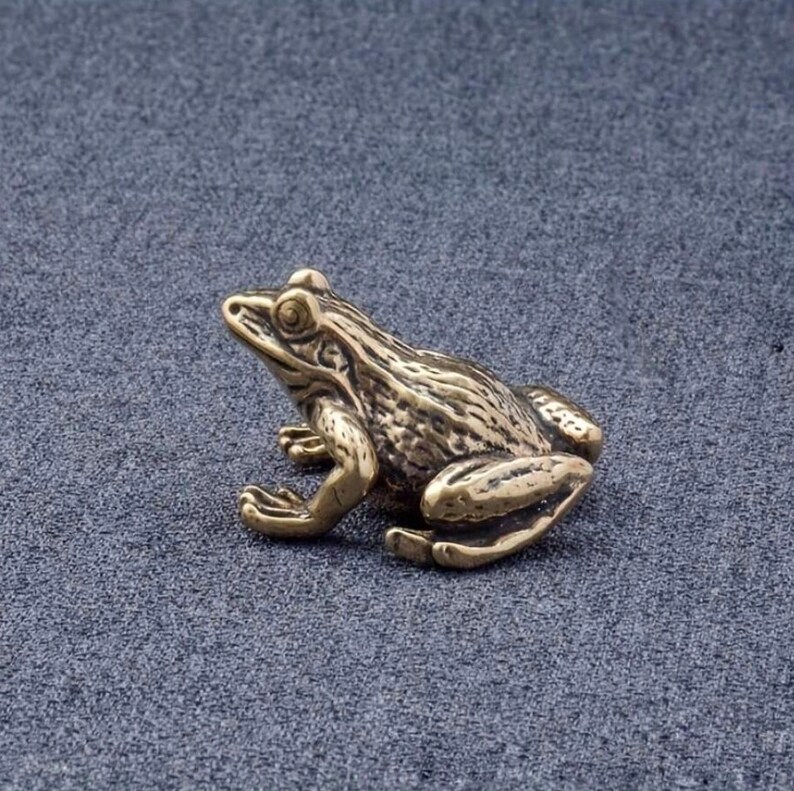 Copper Frog Statue, Vintage Brass Frog, Vintage Ornament, Small Animal ...