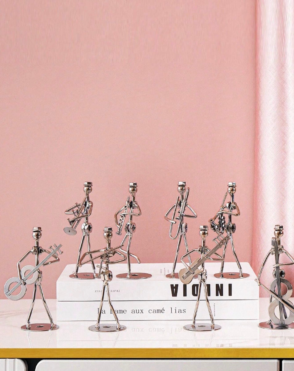 Guitar Player Metal Sculpture, Musical Instruments, Guitar/violin/cello ...