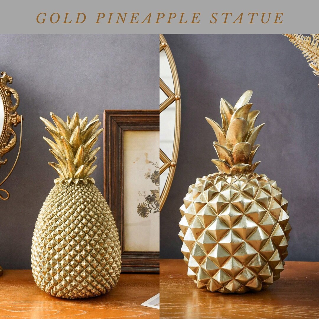 Golden Pineapple Statue Home Pineapple Model Decor, Interior Design ...