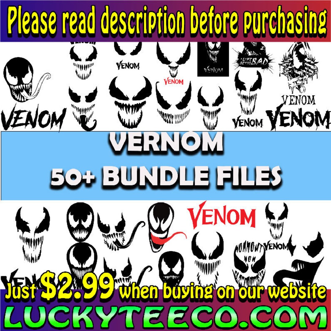 Venom SVG, Cut File Cricut, Svg Bundle, Venom Printable Vector Designs ...