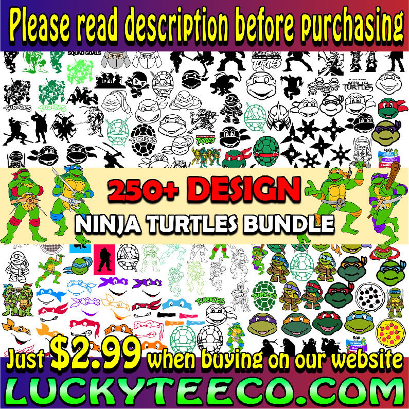250 Ninja Turtle Bundle Svg, Ninja Svg, Ninja Turtle Svg, Turtle Svg ...