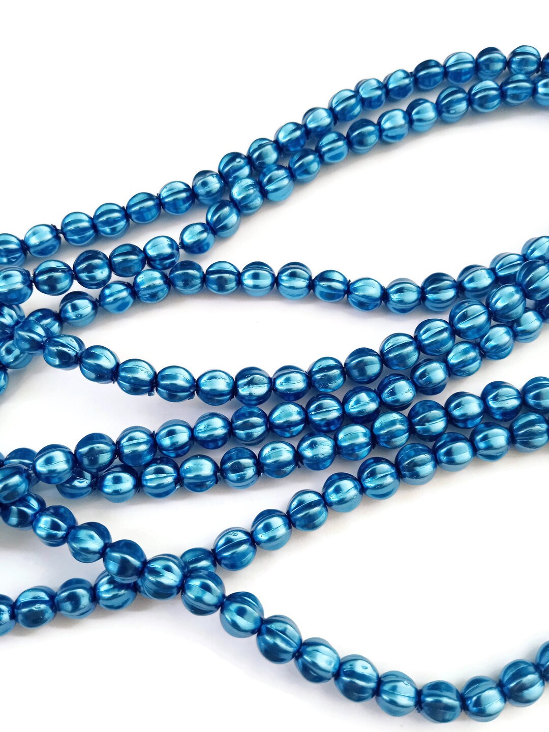 Czech Republic 6mm Persian Blue Melon Pearl Beads - Etsy