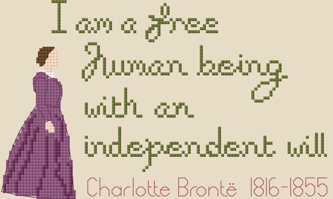 Charlotte Bronte PDF Cross Stitch Pattern - Etsy