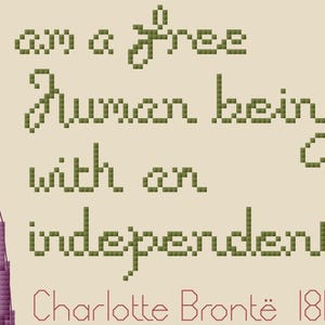 Charlotte Bronte PDF Cross Stitch Pattern - Etsy