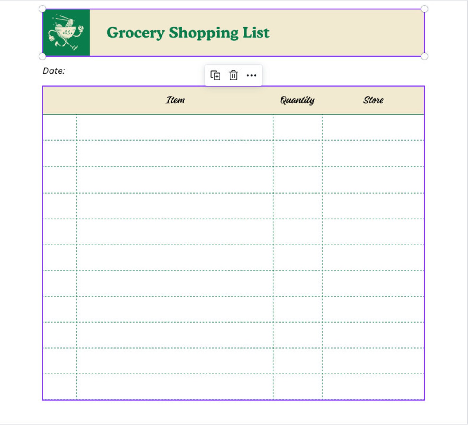 Grocery List Sheet - Etsy