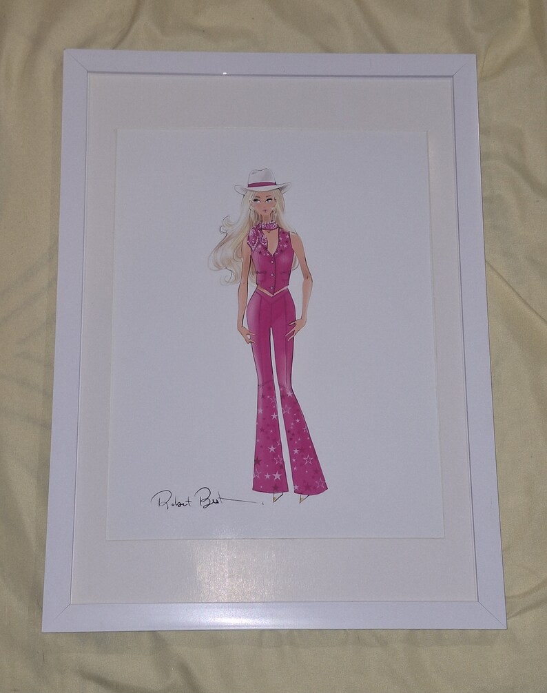 Robert Best Margot Robbie Pink Cowgirl Outfit From Barbie Movie 11x14 ...