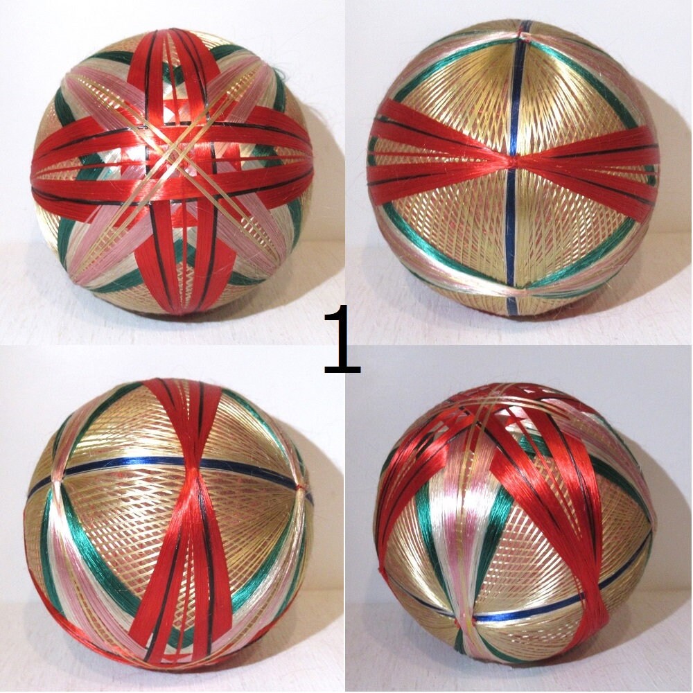 Japanese Textile Geometric Art temari Ball. Handcrafted. Vol.2 ...