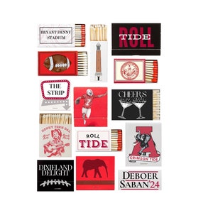 University of Alabama Matchbook Collage Digital Print Wall Decor - Etsy