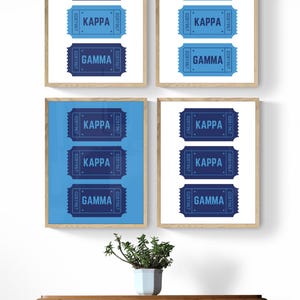 Kappa Kappa Gamma Digital Print Wall Decor Ticket Poster - Etsy