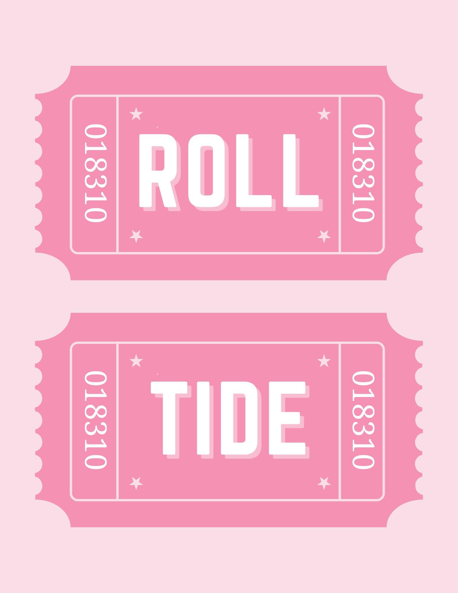 University of Alabama "roll Tide" Print Pack - Set of 4 Prints Wall Art ...